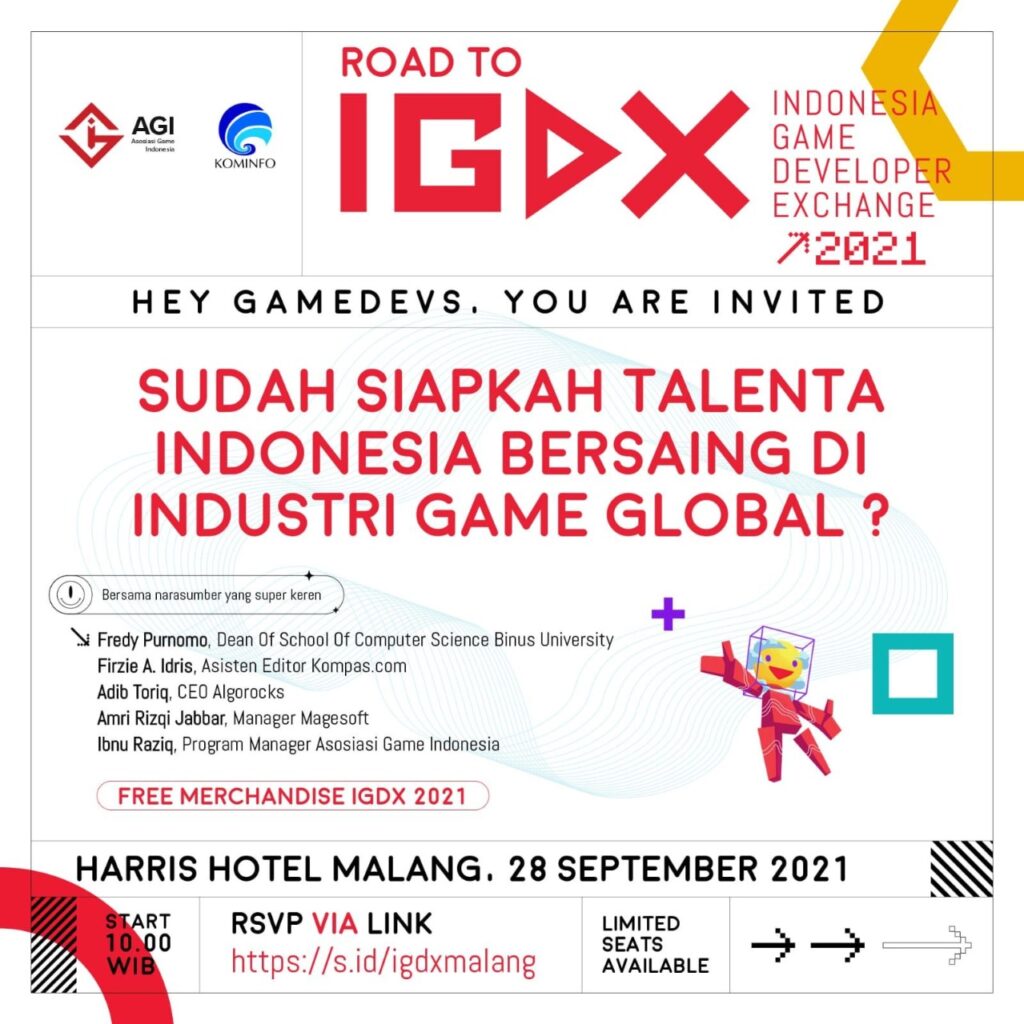 INDONESIA GAME DEVELOPER EXCHANGE 2021 - Fakultas Ilmu Komputer ...