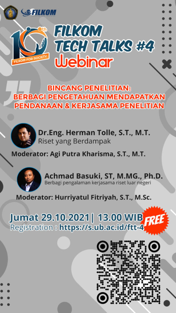 FILKOM Tech Talks #4 Webinar - Fakultas Ilmu Komputer | Universitas ... FILKOM Tech Talks #4 Webinar - Fakultas Ilmu Komputer | Universitas ...