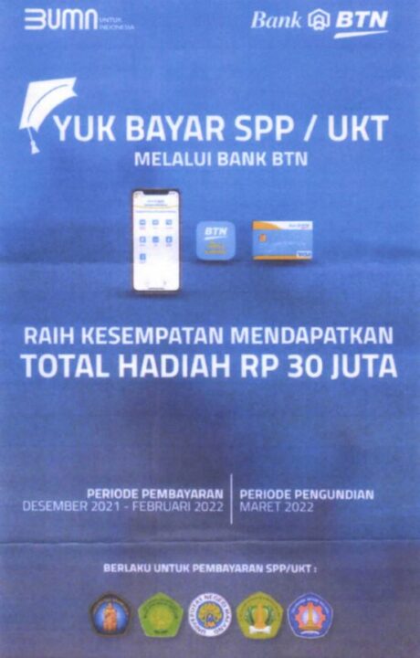 Program Undian “Bayar SPP Berhadiah” Bank BTN - Fakultas Ilmu Komputer ...