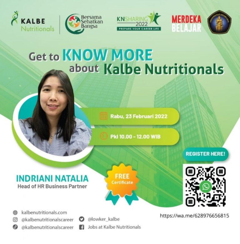 Webinar Get to Know More about Kalbe Nutritionals - Fakultas Ilmu ...