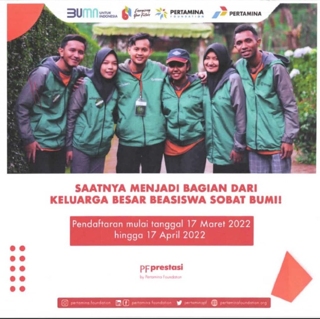 Beasiswa Pertamina Sobat Bumi 2022 - Fakultas Ilmu Komputer | Universitas Brawijaya