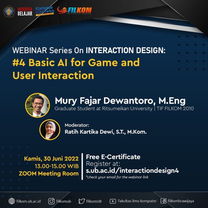 Webinar Series on Interaction Design #4 - Fakultas Ilmu Komputer | Universitas Brawijaya