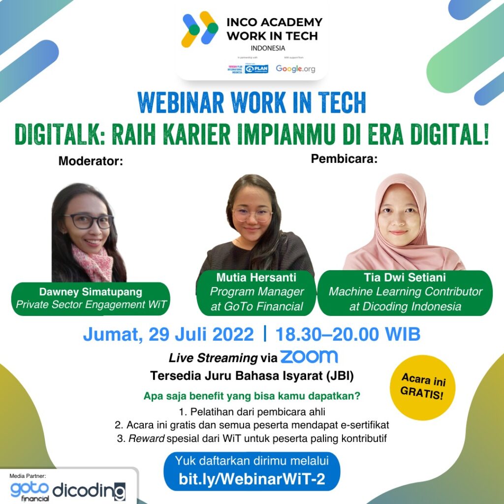 Webinar Work in Tech "Digitalk: Raih Karier Impianmu di Era Digital!" - Fakultas Ilmu Komputer ...