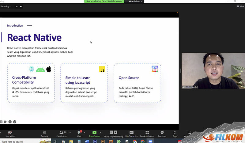 Webinar Telebot, React Native, CNN dan KNN - Fakultas Ilmu Komputer | Universitas Brawijaya