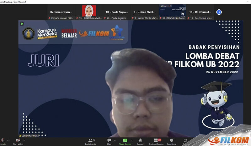 Babak Penyisihan Lomba Debat Dekan Cup FILKOM UB 2022 - Fakultas Ilmu Komputer | Universitas ...