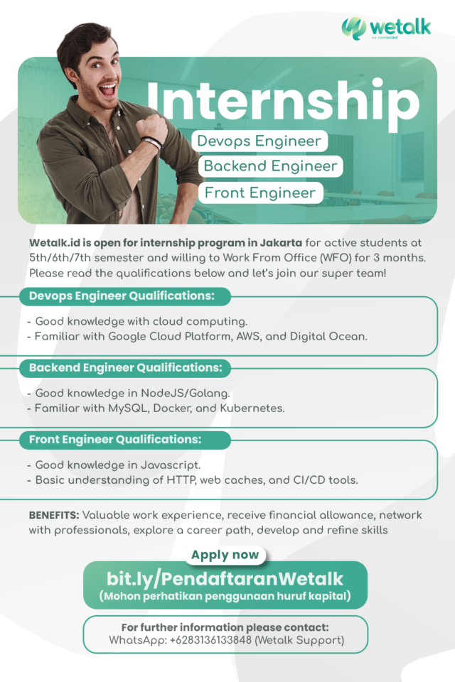 Wetalk Internship Program - Fakultas Ilmu Komputer | Universitas Brawijaya