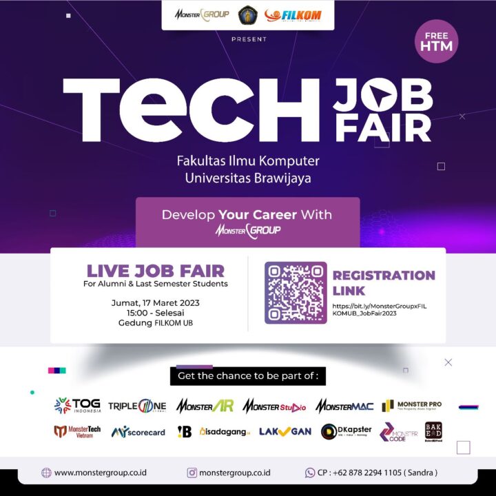 Live Job Fair MONSTER Group X FILKOM UB - Fakultas Ilmu Komputer | Universitas Brawijaya