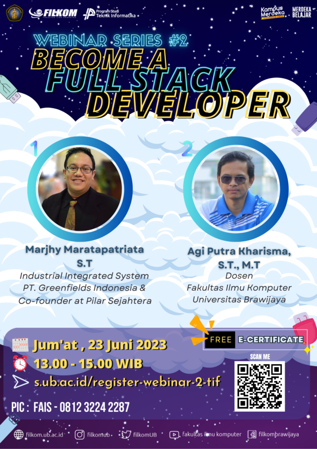 Webinar Series #2 "Become a Full Stack Developer" - Fakultas Ilmu Komputer | Universitas Brawijaya