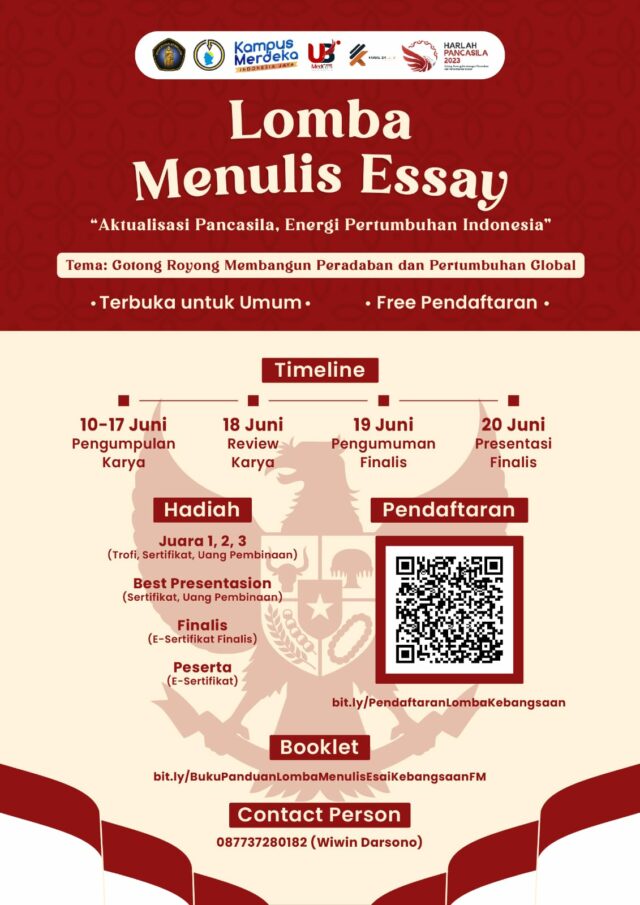 Lomba Menulis Essay Aktualisasi Pancasila, Energi Pertumbuhan Indonesia ...
