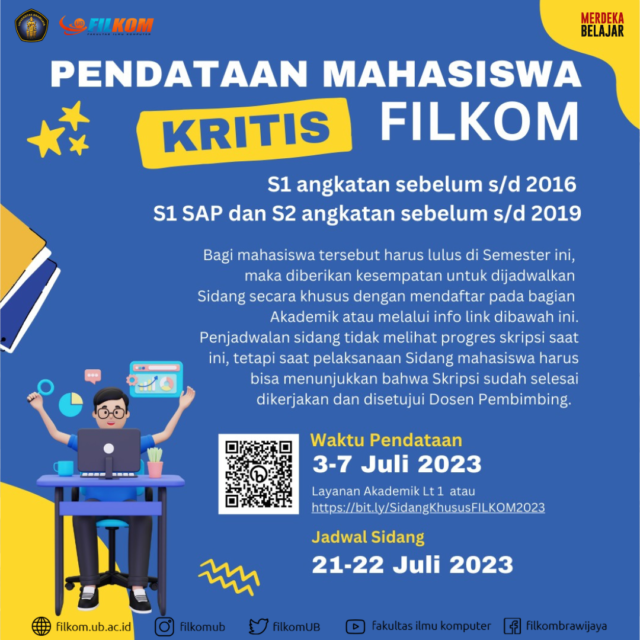 Pendataan Mahasiswa Kritis FILKOM 2023 - Fakultas Ilmu Komputer ...