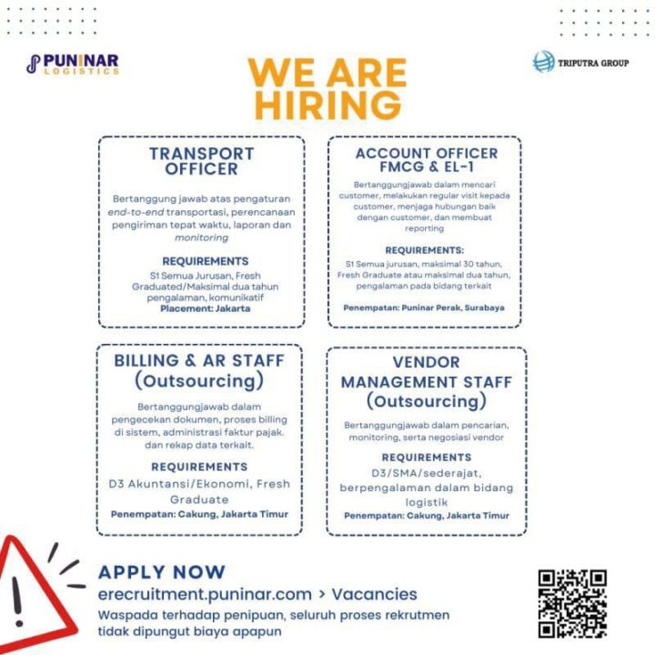 LOWONGAN PUNINAR LOGISTICS - Fakultas Ilmu Komputer | Universitas Brawijaya