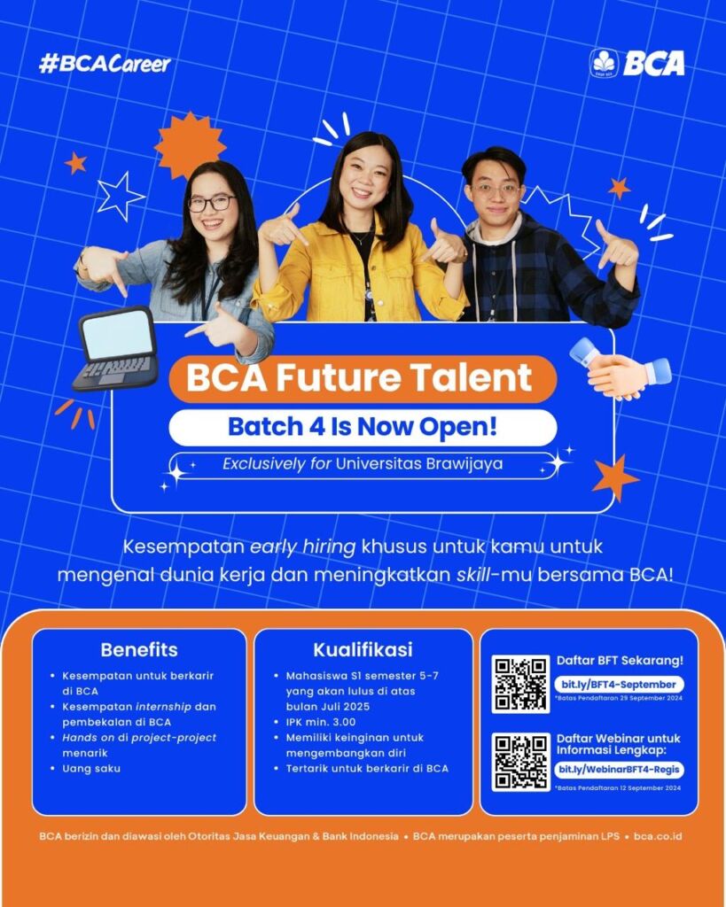 BCA FUTURE TALENT-BATCH 4 TAHUN 2024 - Fakultas Ilmu Komputer ...