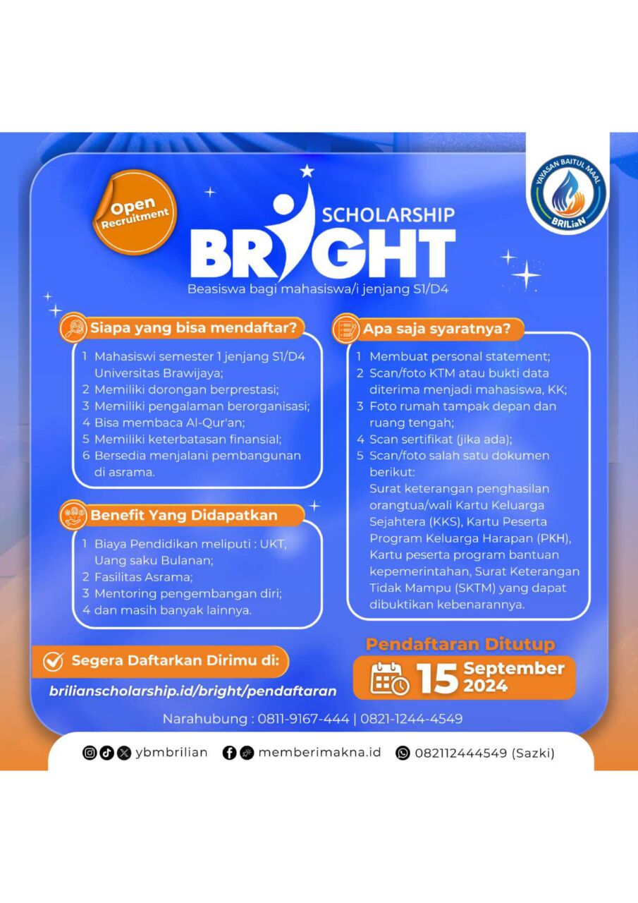 Informasi Beasiswa - Fakultas Ilmu Komputer | Universitas Brawijaya