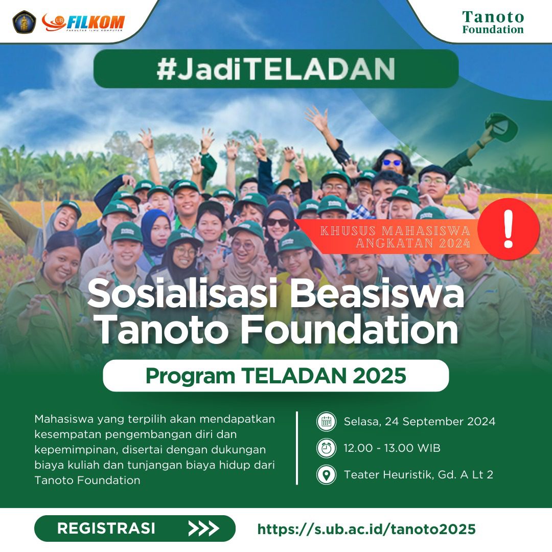 Sosialisasi Program Beasiswa TELADAN Tahun 2025 - Tanoto Foundation ...