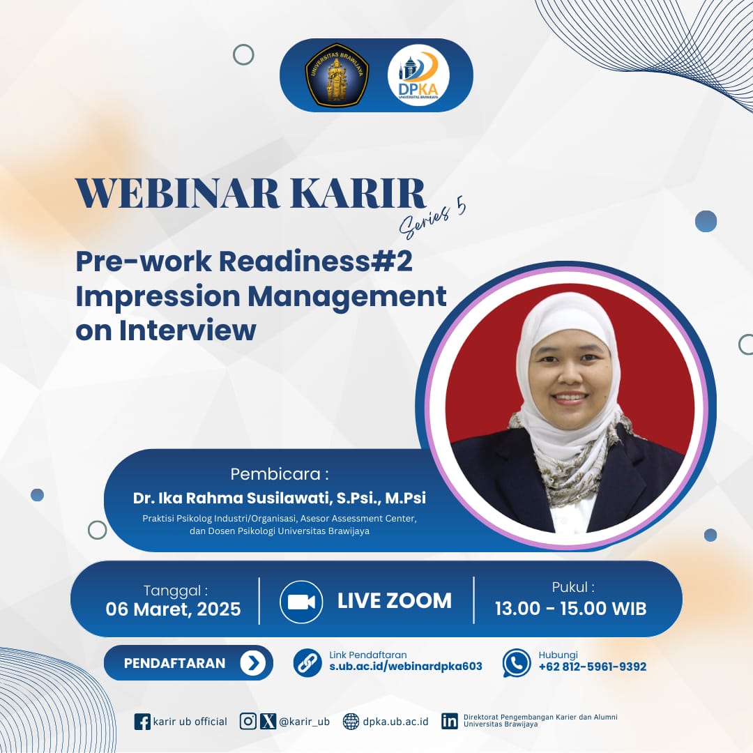 Webinar Pelatihan Series – DPKA UB - Fakultas Ilmu Komputer | Universitas Brawijaya