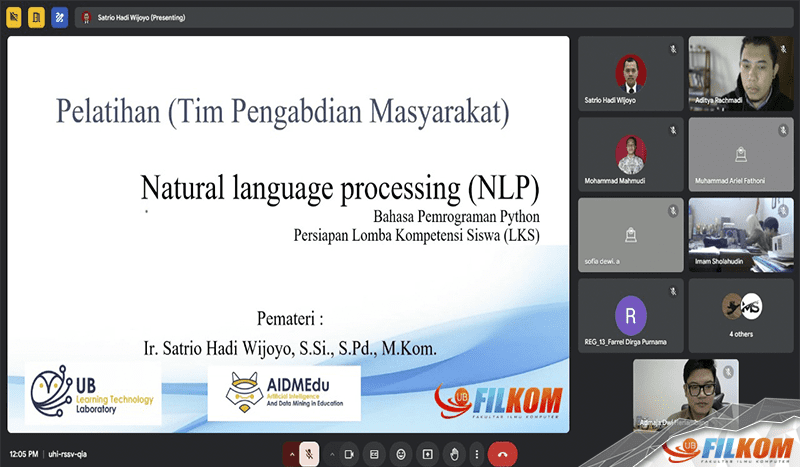 FILKOM UB Selenggarakan Pelatihan NLP Berbasis Python untuk Siswa SMK di Kota Malang - Fakultas ...