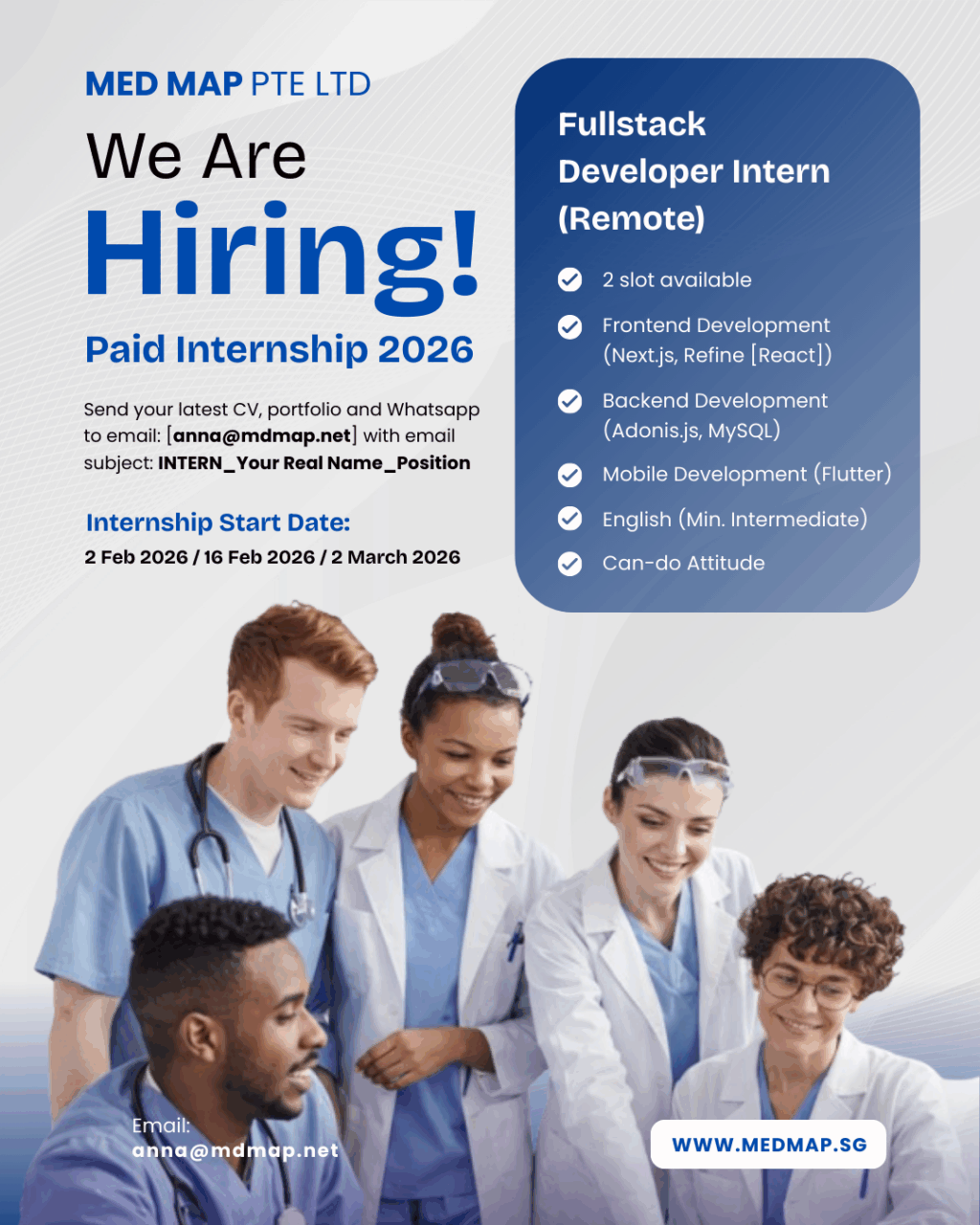 MED MAP PTE LTD. Paid Internship - Fakultas Ilmu Komputer | Universitas ...